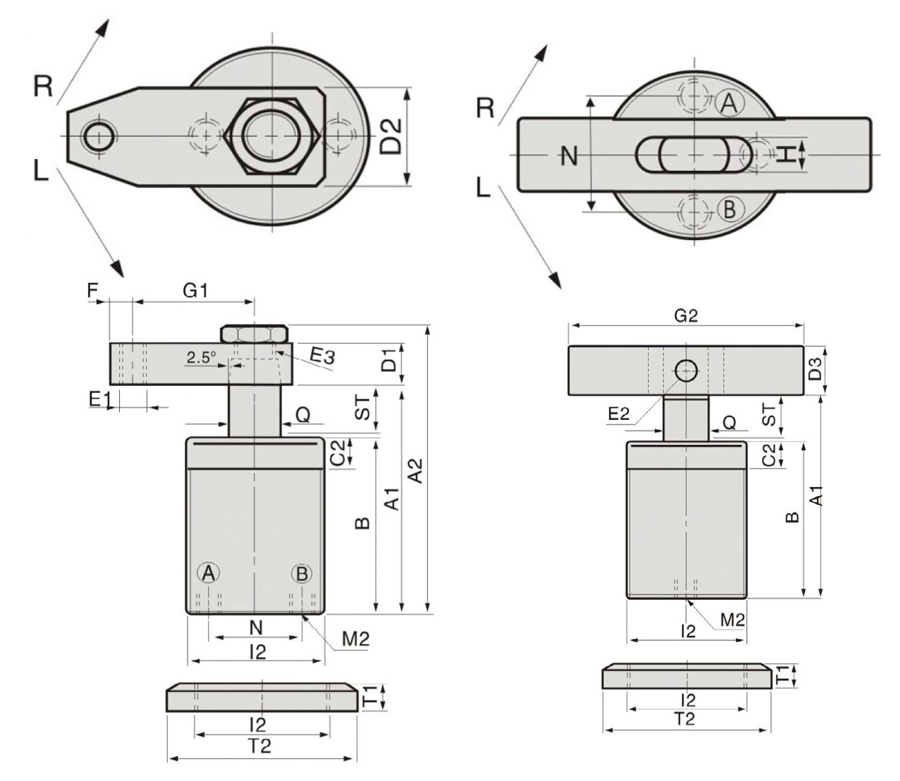 HSC-Series Hydraulic Swing Clamp - DESETEC Spanntechnik