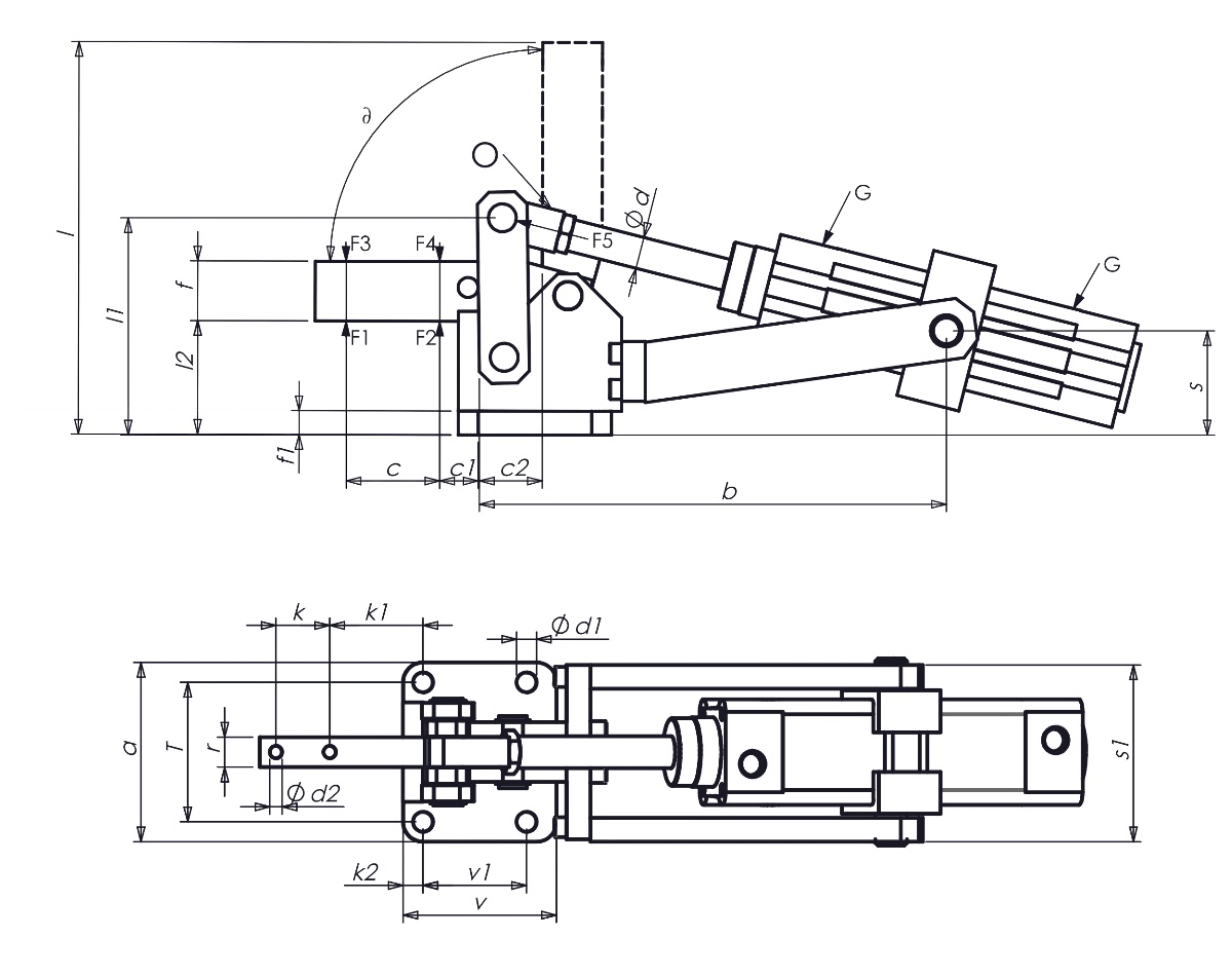 P60 Schwerer Pneumatikspanner-horizontaler Zylinderanbau - DESETEC ...